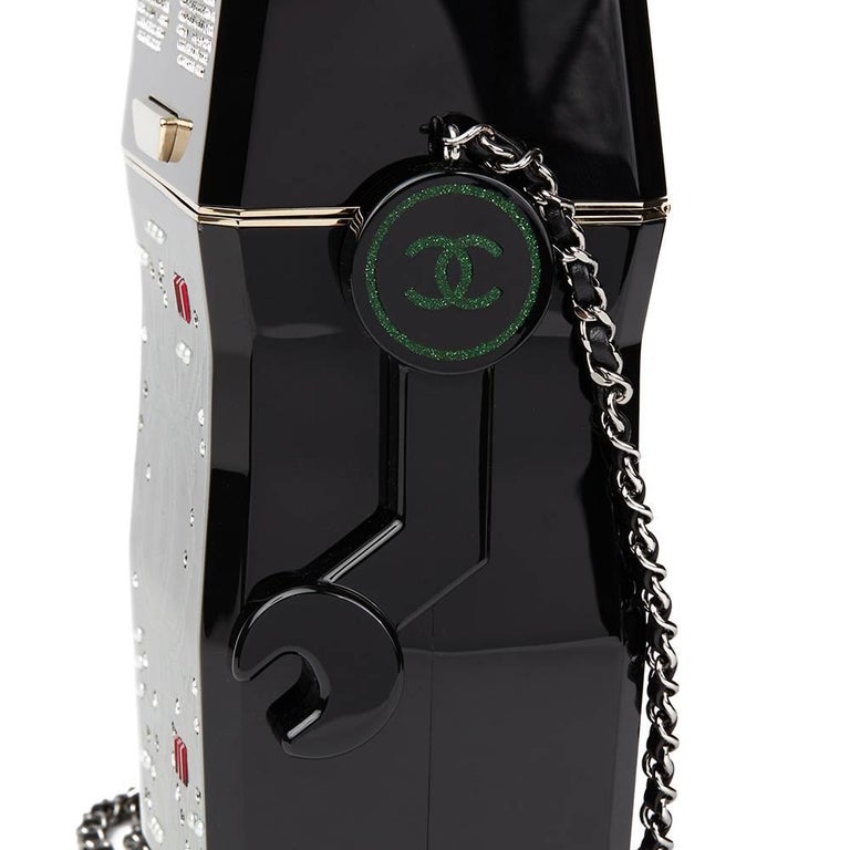 Chanel Black Glittered Plexiglass Robot Minaudiere at 1stDibs | chanel ...