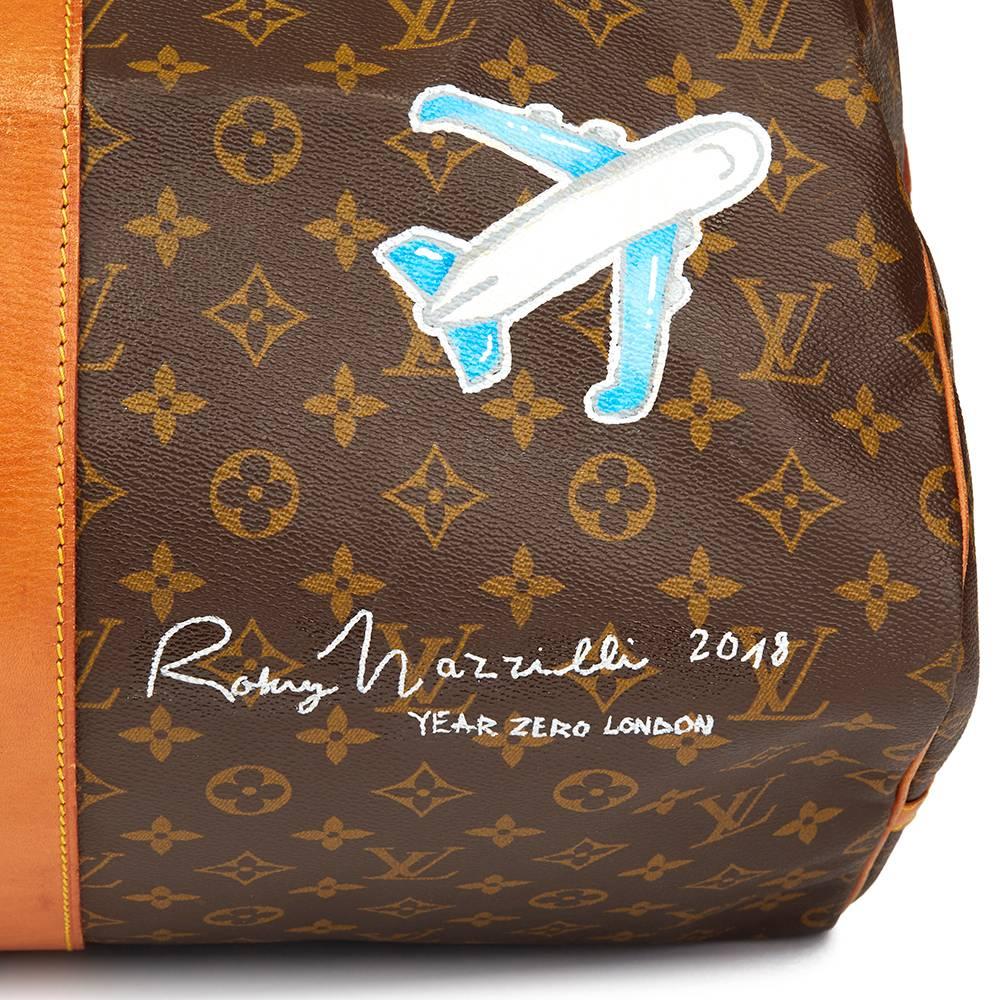 1987 Louis Vuitton Hand-Painted Paper Plane$ Keepall Bandouliere 55 at ...