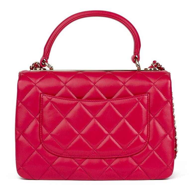 2017 Chanel Dark Pink Quilted Lambskin Small CC Handbag at 1stDibs ...