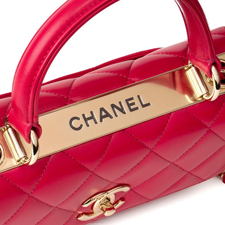 2017 Chanel Dark Pink Quilted Lambskin Small CC Handbag at 1stDibs ...