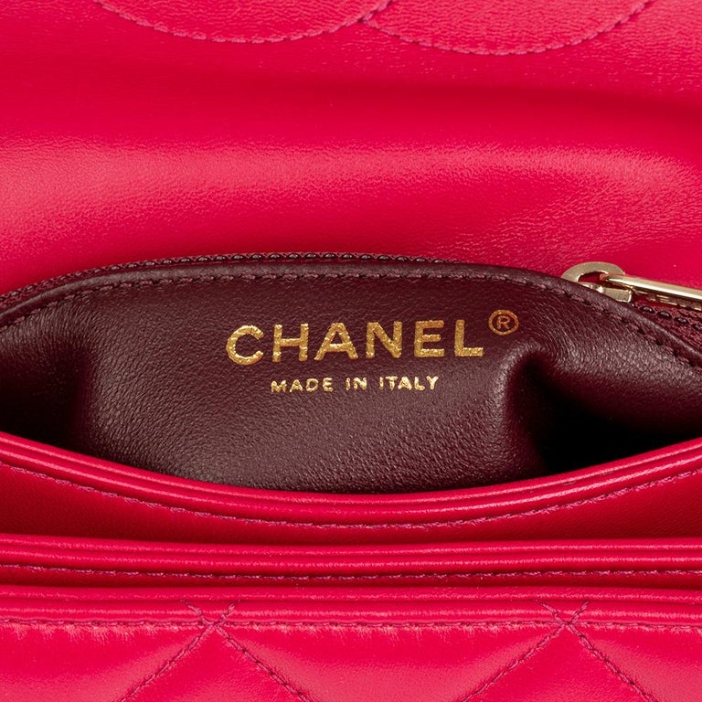 2017 Chanel Dark Pink Quilted Lambskin Small CC Handbag at 1stDibs ...