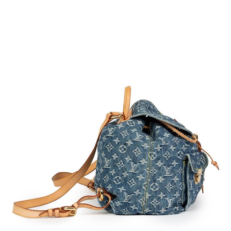 Circa 2000 Louis Vuitton Blue Monogram Denim PM Backpack at 1stDibs ...