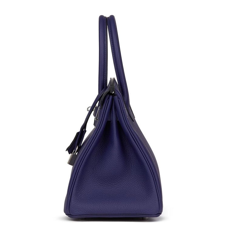 2018 Hermès Bleu Encre Togo Leather Birkin 30cm at 1stDibs | bleu encre ...