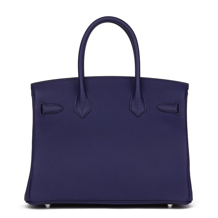 2018 Hermès Bleu Encre Togo Leather Birkin 30cm at 1stDibs | bleu encre ...