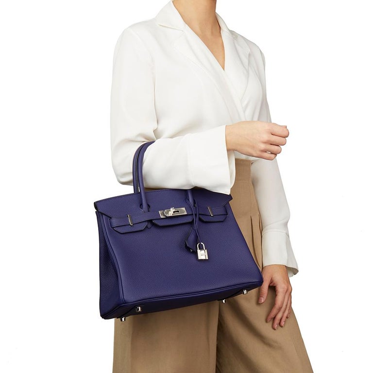 2018 Hermès Bleu Encre Togo Leather Birkin 30cm at 1stDibs | bleu encre ...