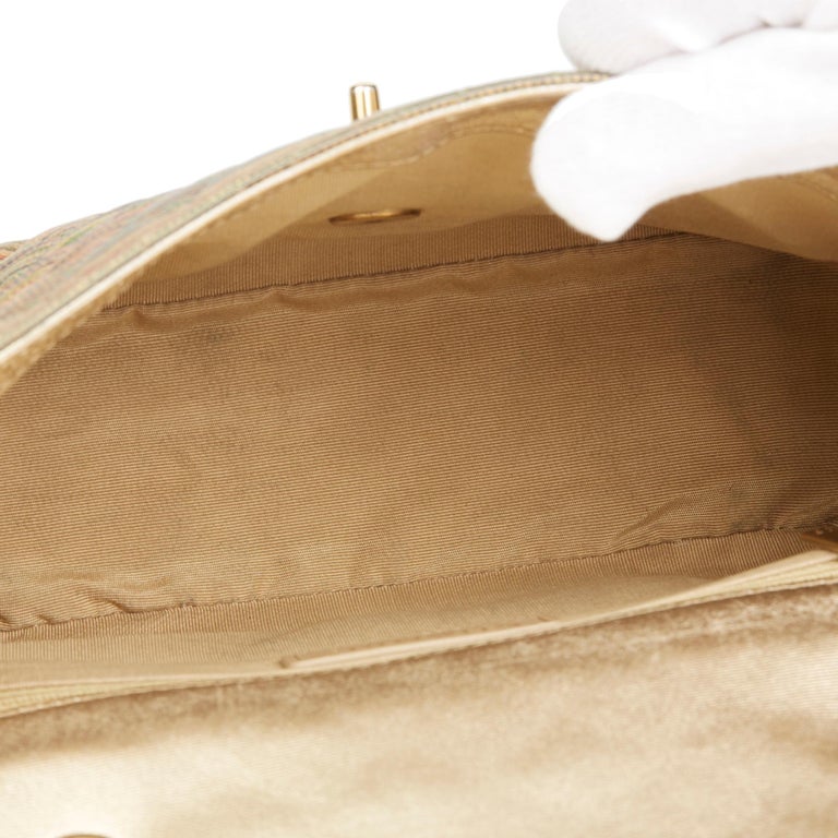 2016 Chanel Multicolour Metallic Sheepskin Classic Single Flap Bag at ...