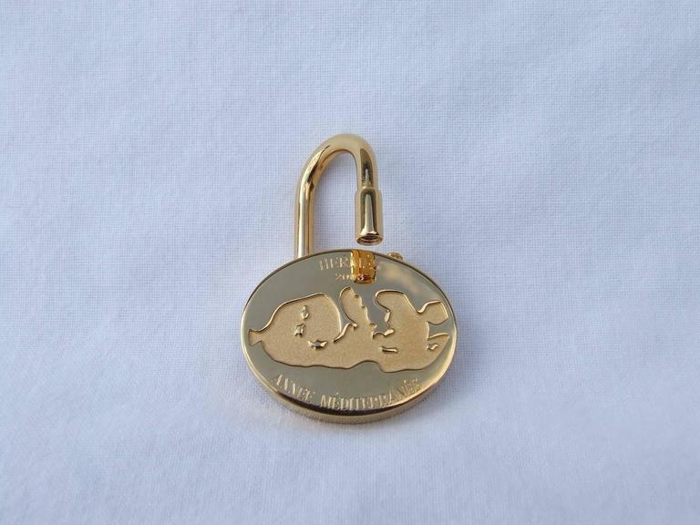 Hermès Golden Padlock Key Ring Key Holder 2003 Year of the Mediterranee ...