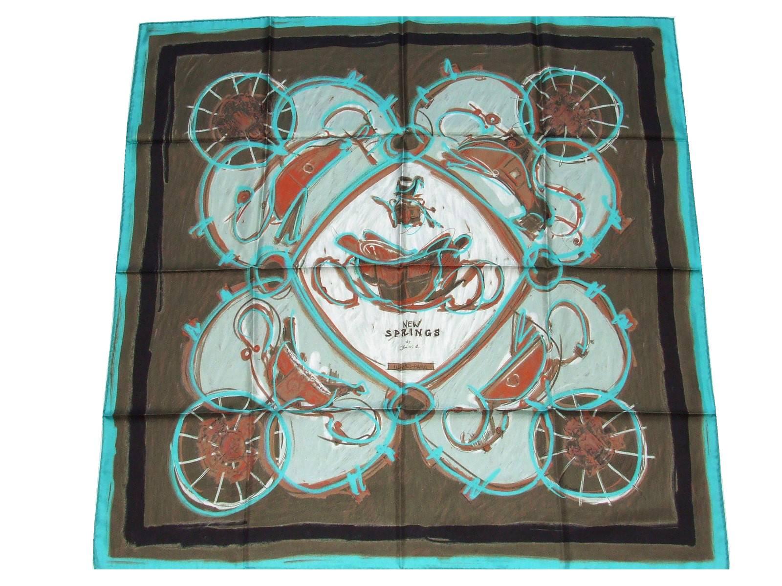 Hermes Silk Scarf New Springs Rybaltchenko 90 cm Matching Gigt Box For ...