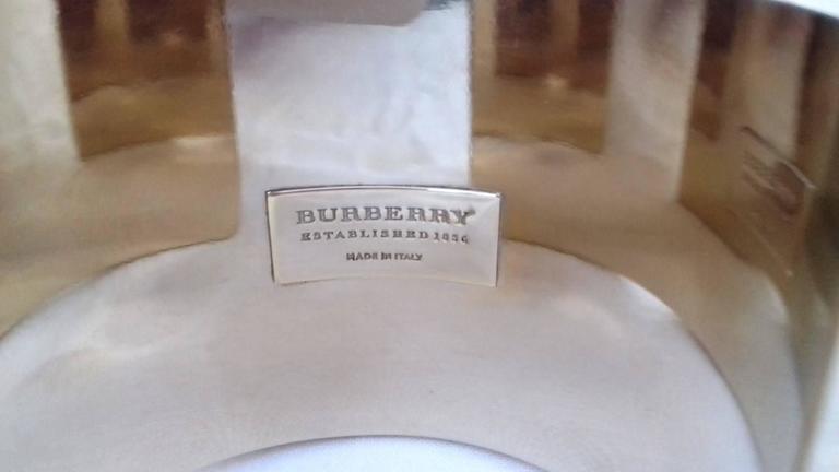 GORGEOUS Burberry Nova Check Cuff Bracelet Black Gold RARE For Sale at ...