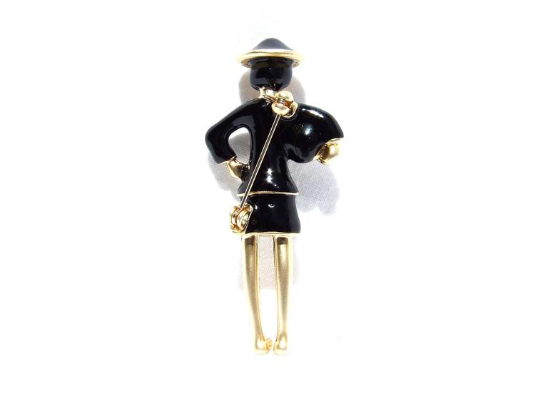 CHANEL Pin Brooch Madame Coco Chanel with pearl In Dustbag at 1stDibs ...