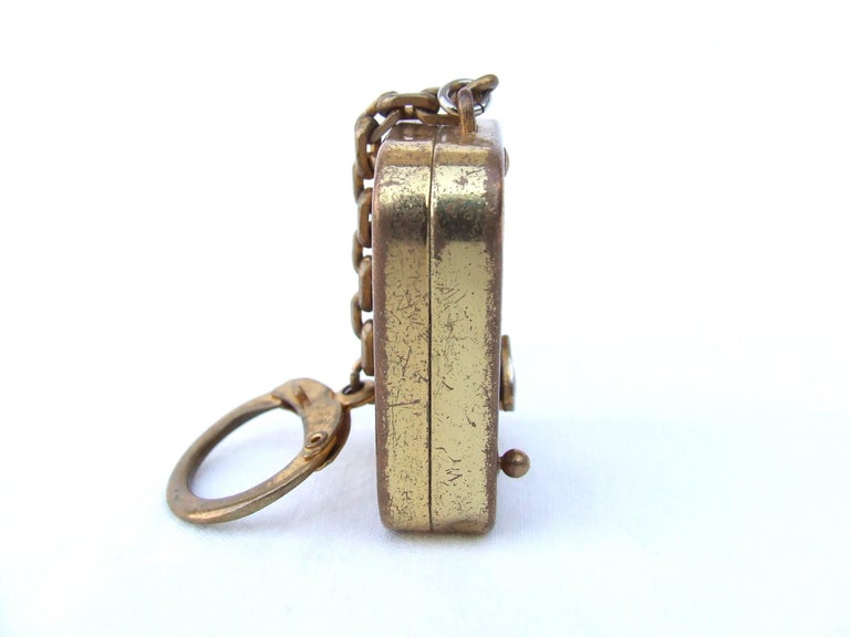 Hermes Keychain Key Ring Key Holder Music Box Collector Golden Metal at ...