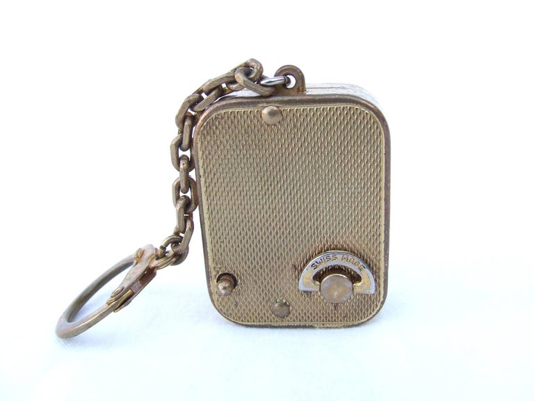 Hermes Keychain Key Ring Key Holder Music Box Collector Golden Metal at ...