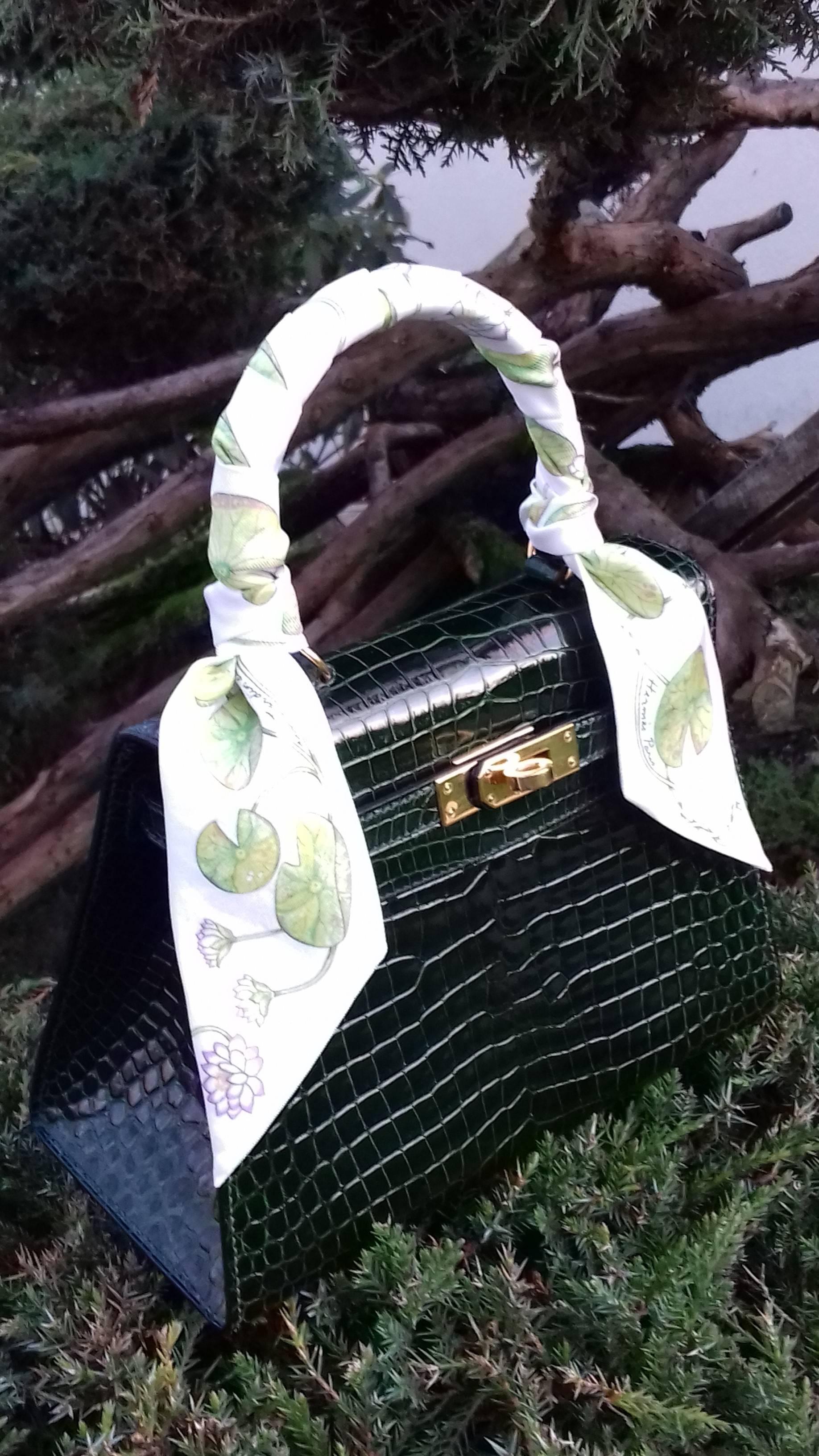 Hermes Mini Kelly Sellier Bag Vert Fonce Dark Green Crocodile Ghw 20 Cm
