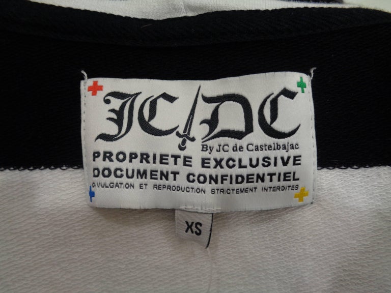 JC_DC by JC de Castelbajac white and blu cotton dress For Sale at 1stDibs