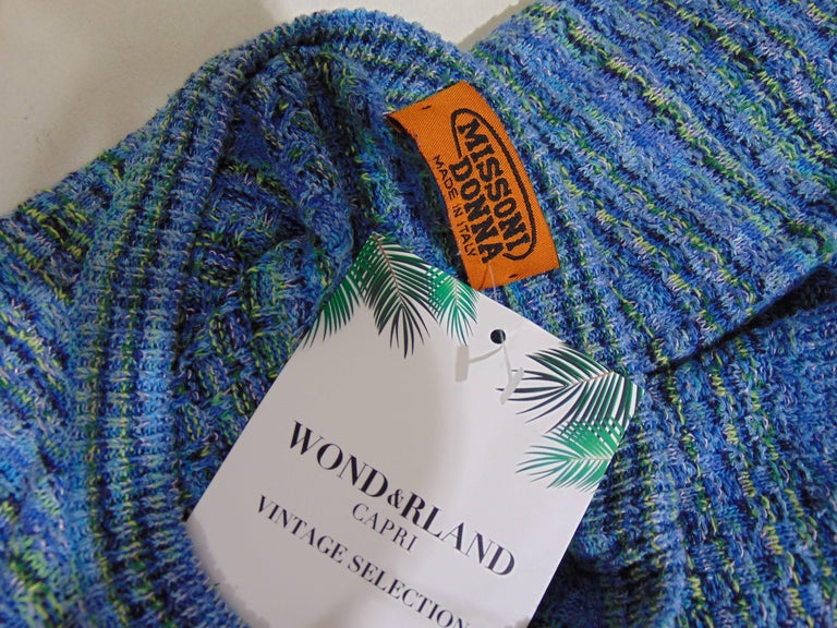 Missoni blu cotton sweater For Sale at 1stDibs | blucotton