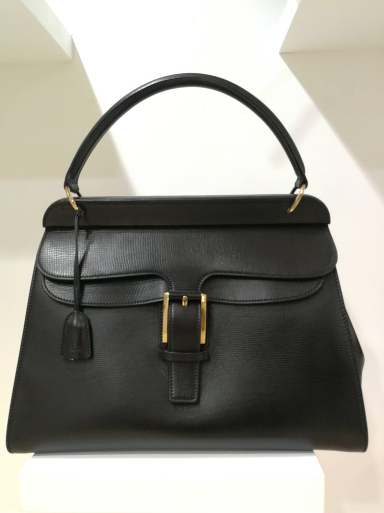 Gucci Black Leather "Kelly" Bag at 1stDibs | gucci kelly bag