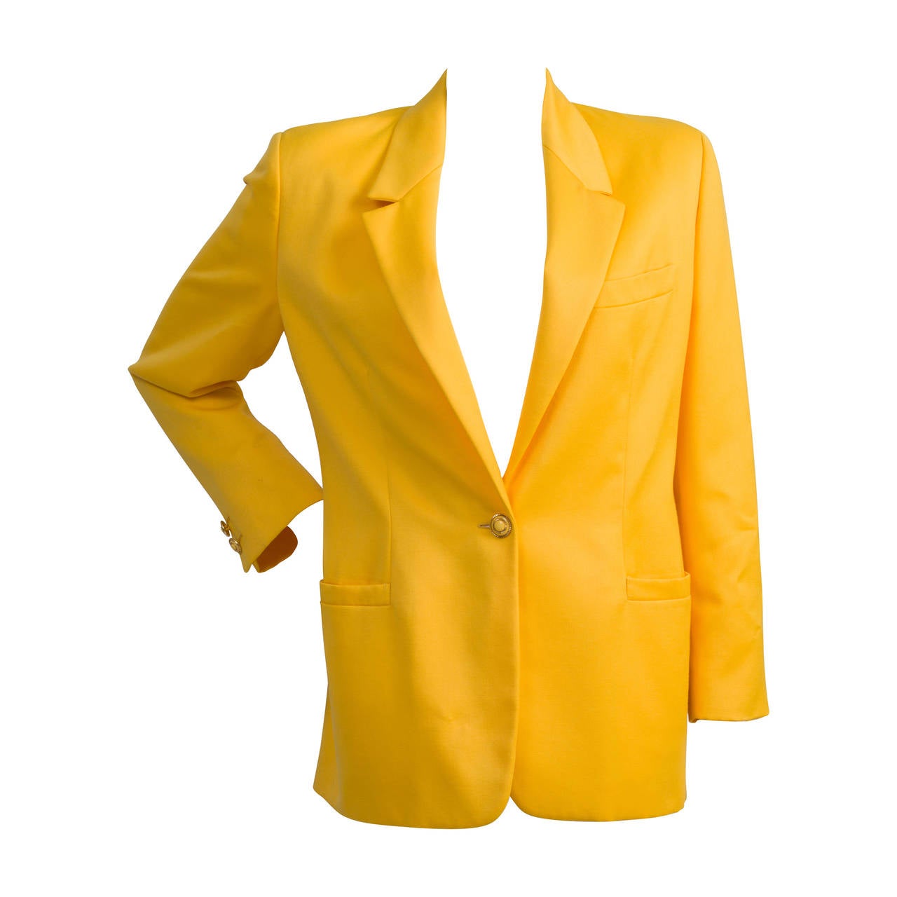 1990s Versus by Gianni Versace yellow jacket at 1stDibs | versace ...