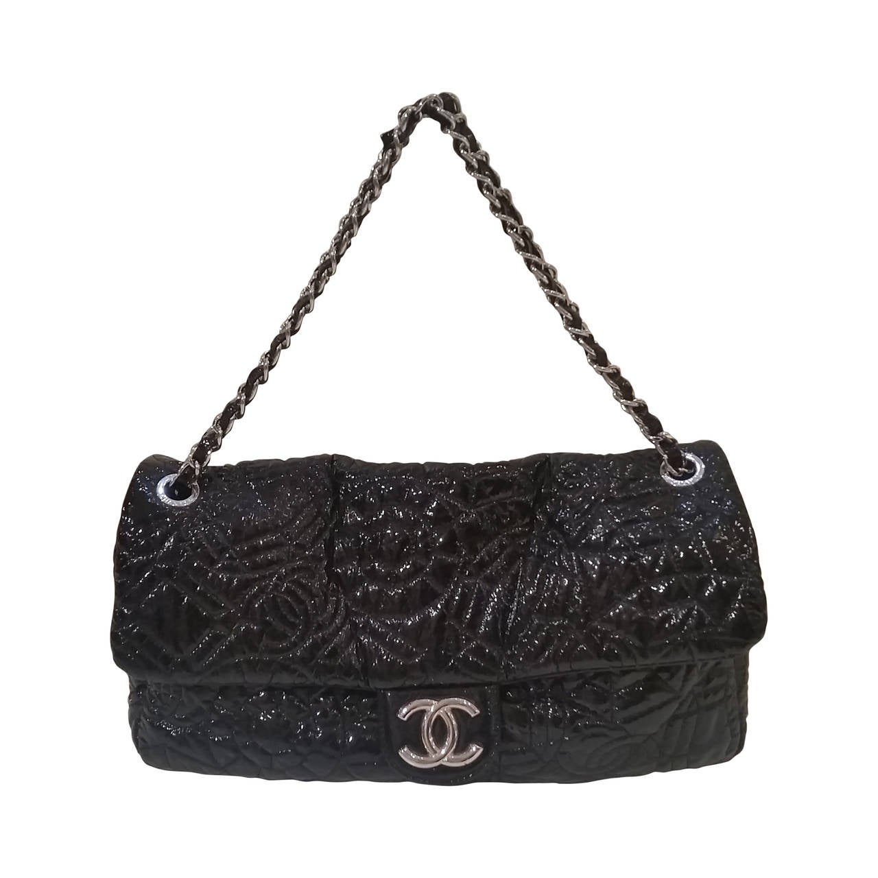 2006s Chanel black varnish bag at 1stDibs