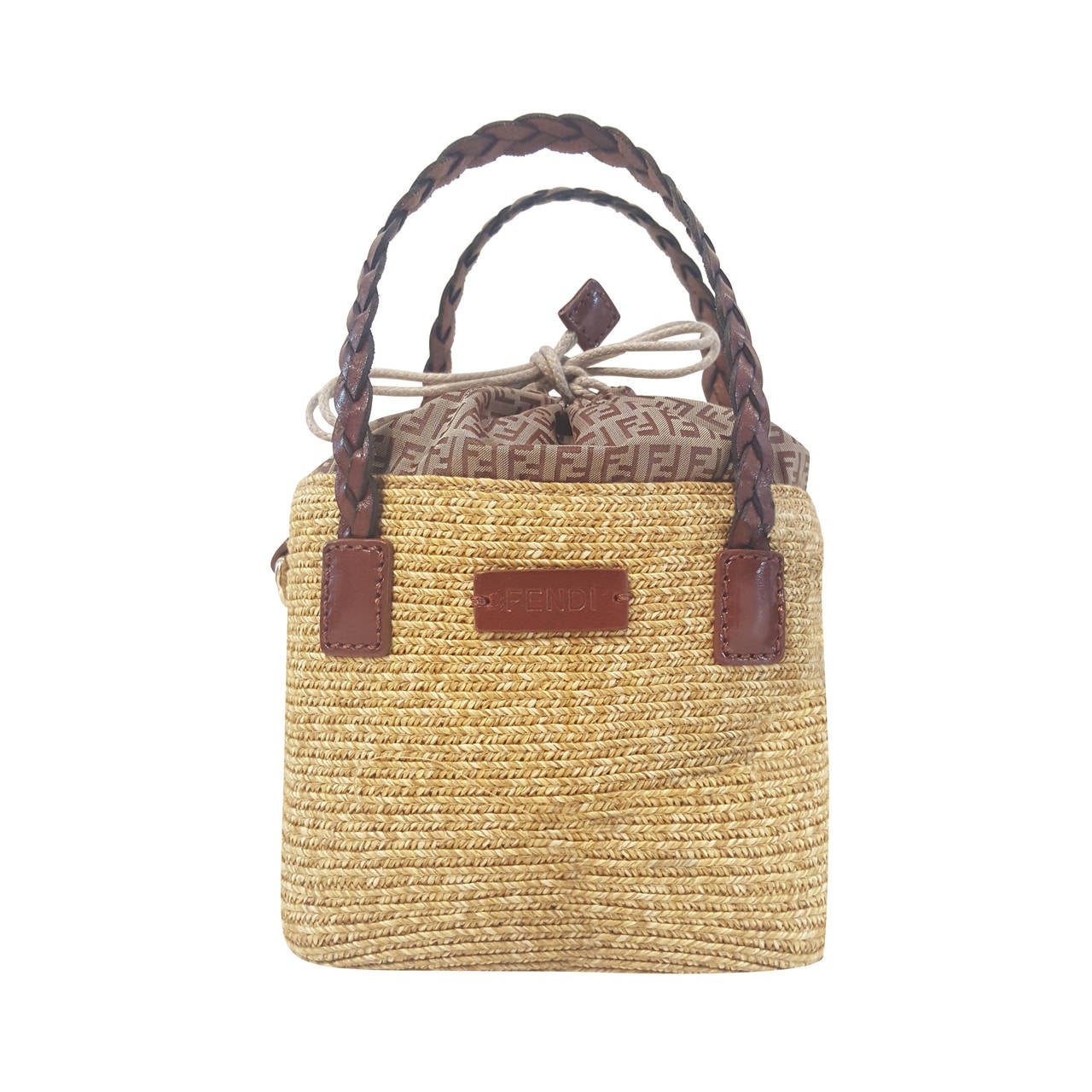 2000S Fendi straw small bag at 1stDibs