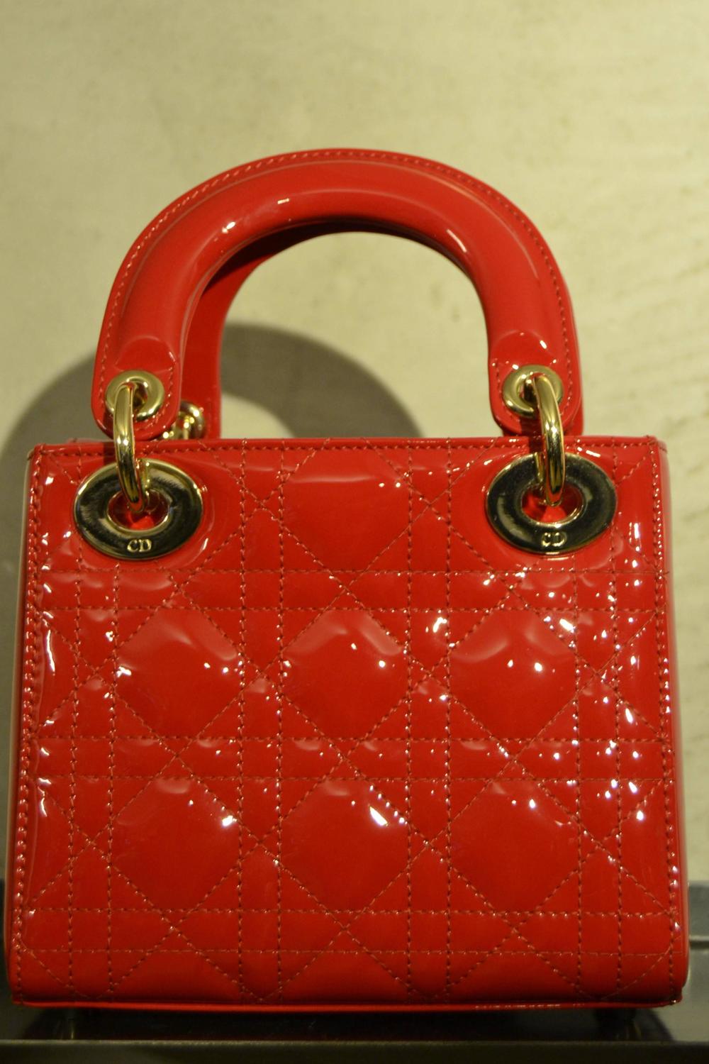2000s Christian Dior mini lady Dior red bag at 1stdibs