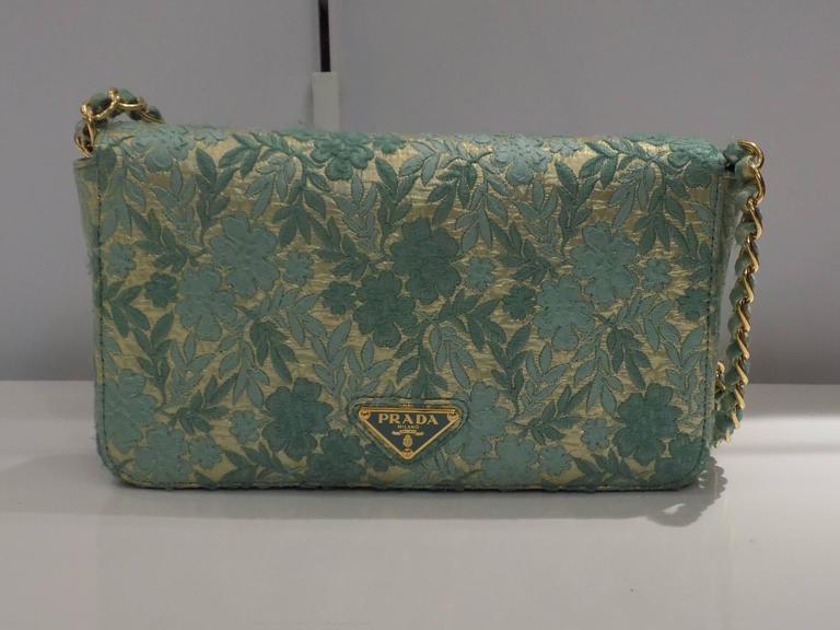 Prada Brocade Green Bag at 1stDibs | prada brocade bag, prada brocade ...