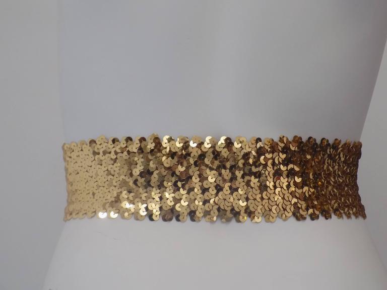 Emanuel Ungaro Black gold sequins belt at 1stDibs