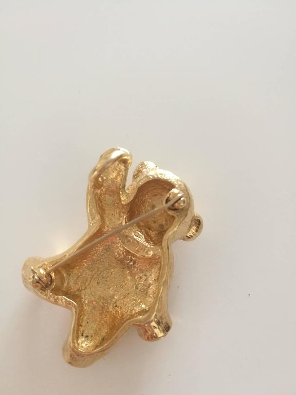 Avon Gold tone bear Brooch at 1stDibs
