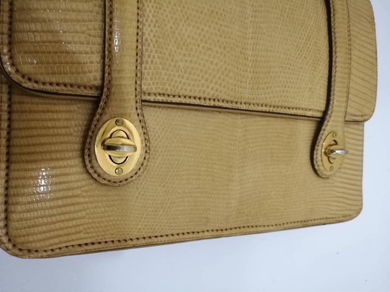 1960s Gucci Lizard Bamboo Handbag at 1stDibs