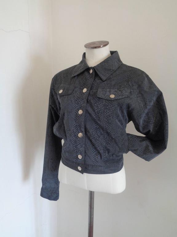 Versace Jeans Couture Grey python print Jacket For Sale at 1stDibs ...