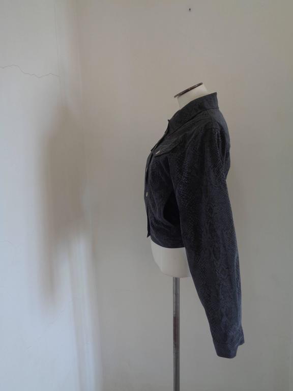 Versace Jeans Couture Grey python print Jacket For Sale at 1stDibs ...