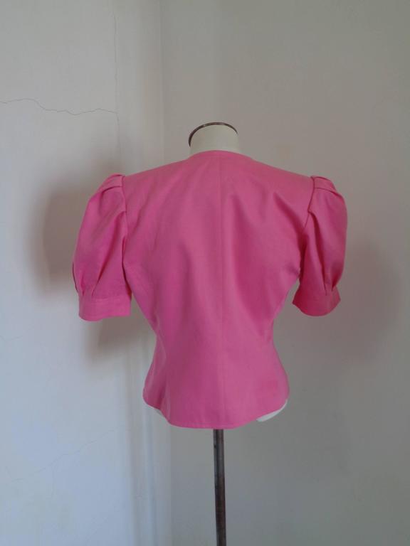 Yves Saint Laurent Variation Pink Bolero Jacket at 1stDibs