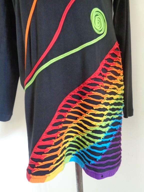 Aniqua Black multicolour Cotton Dress For Sale at 1stDibs