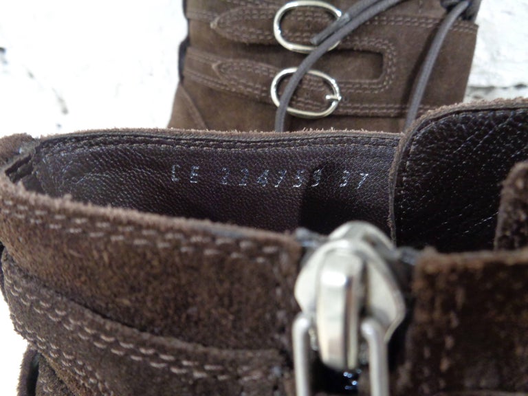 Yves Saint Laurent brown suede boots at 1stDibs | ysl brown suede boots ...