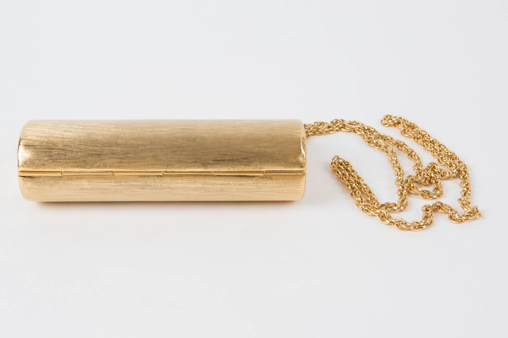1960s Rare Gold Tone Rodo Clutch at 1stDibs