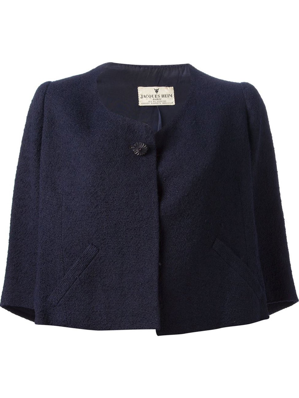 1958s Navy Wool Jacket Jacques Heim at 1stDibs