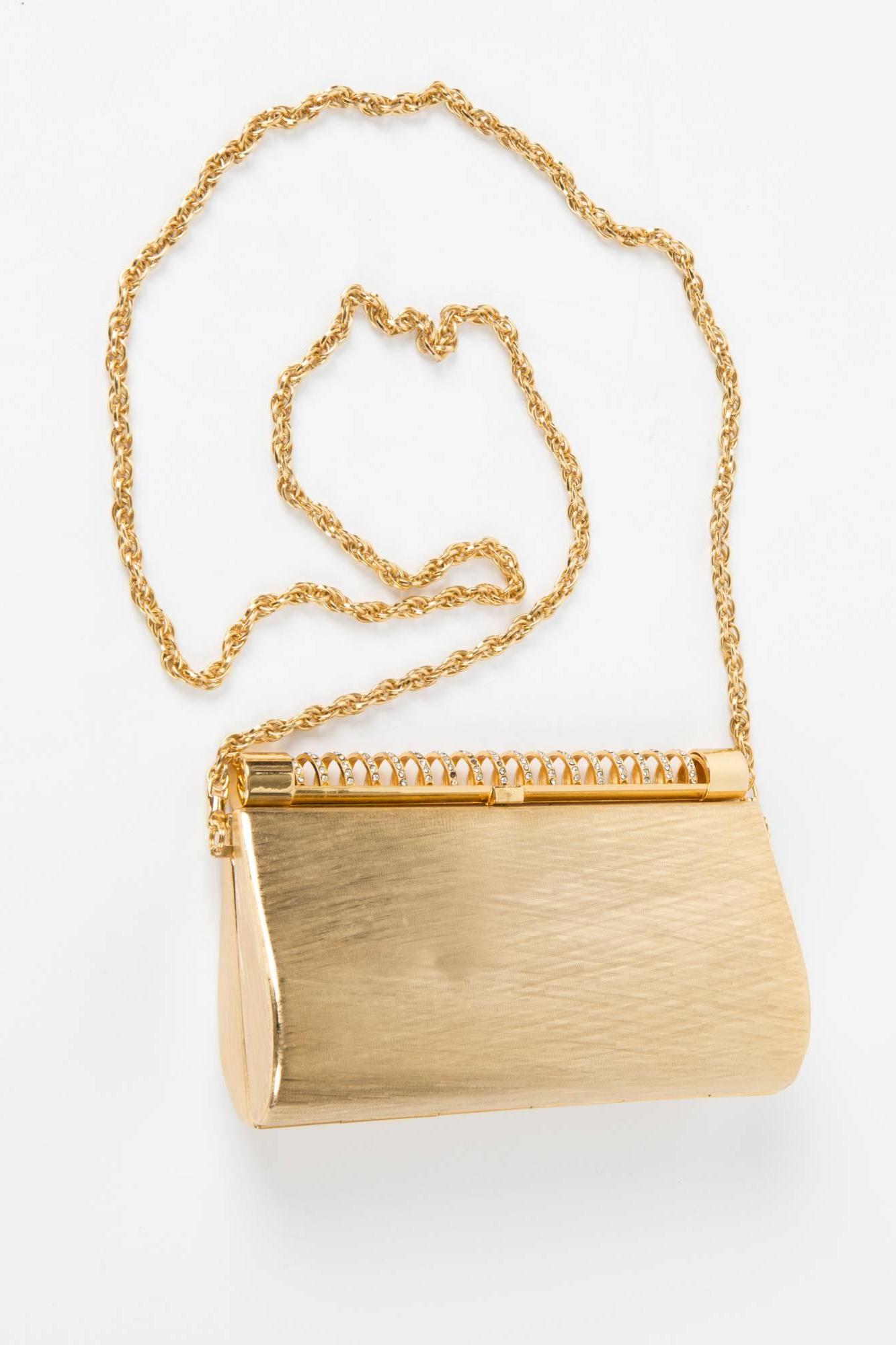 1960s Rare Gold Tone Rodo Clutch at 1stDibs