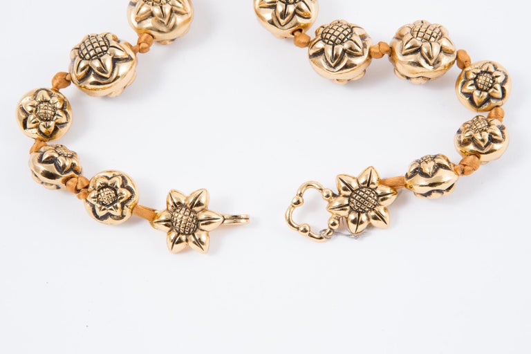 Escada Gold Tone Sautoir Necklace For Sale at 1stDibs