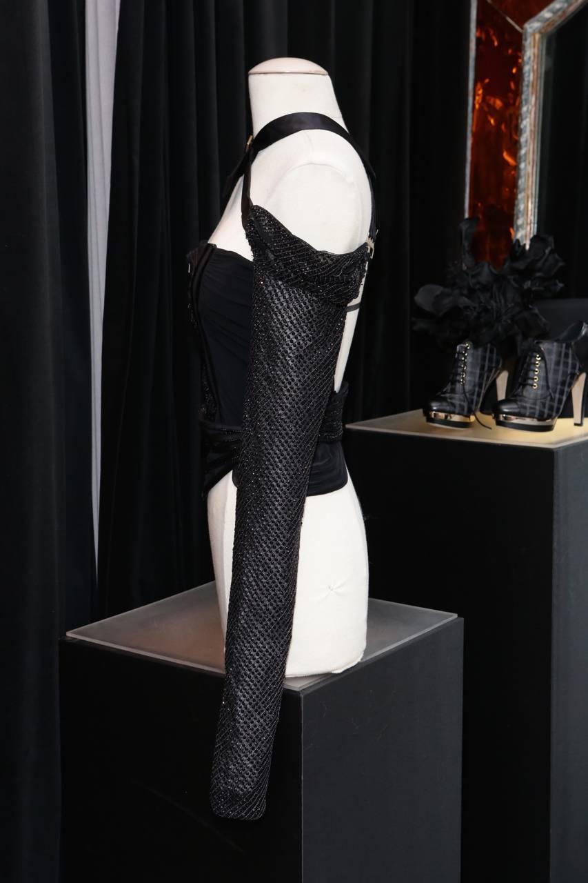 Fall 2003 Gucci Black Asymetrical Bustier Top by Tom Ford at 1stDibs ...