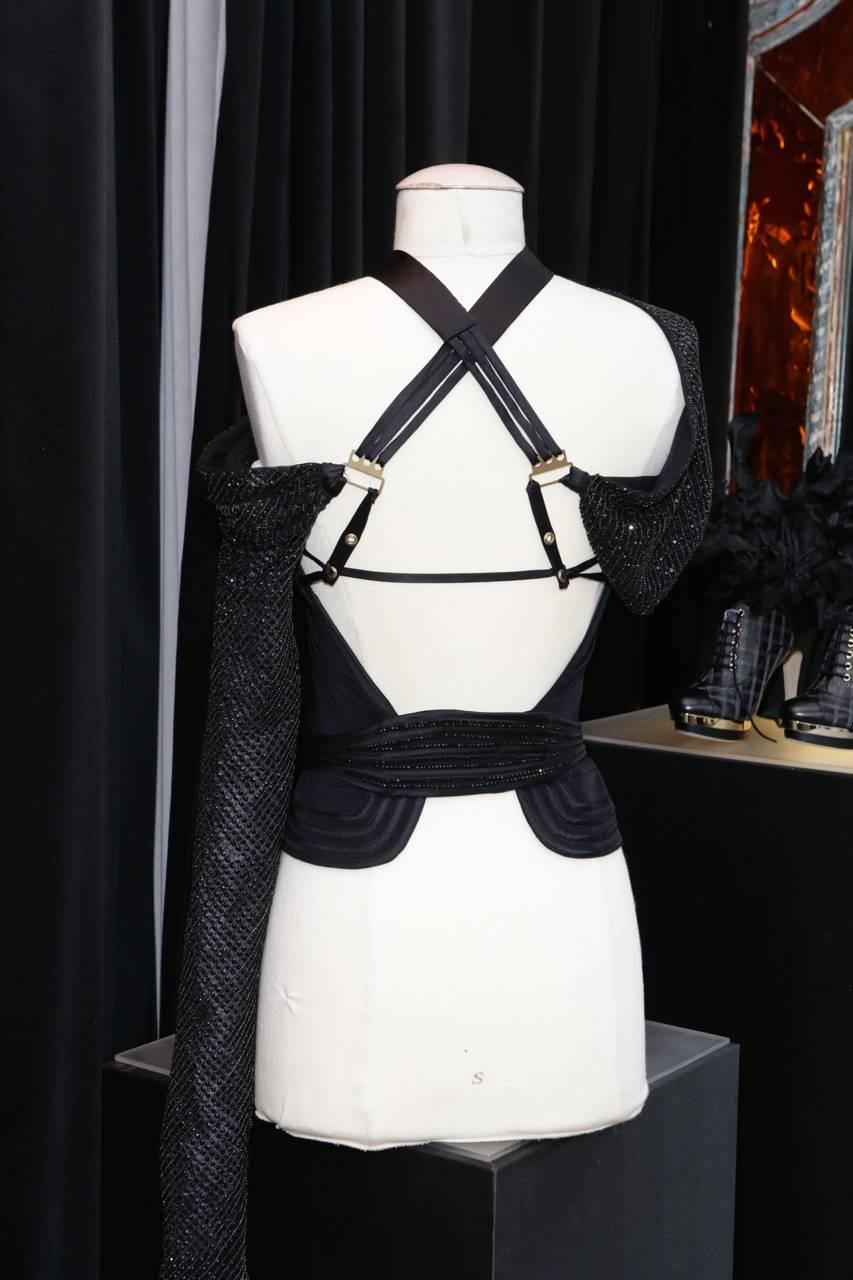Fall 2003 Gucci Black Asymetrical Bustier Top by Tom Ford at 1stDibs ...