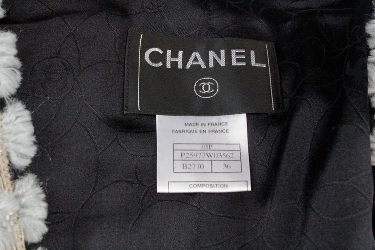 Spring 2005 Chanel Blue and Ecru Tweed Jacket at 1stDibs