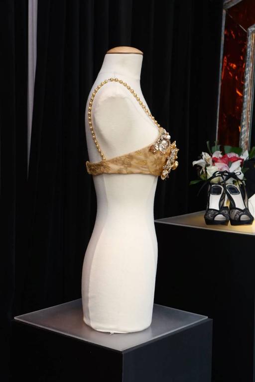 Christian Dior by Ferre Documented Gold-tone Jewellery Bra, 1993 at ...