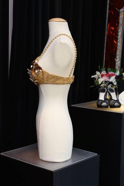 Christian Dior by Ferre Documented Gold-tone Jewellery Bra, 1993 at ...