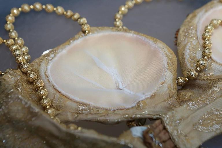 Christian Dior by Ferre Documented Gold-tone Jewellery Bra, 1993 at ...