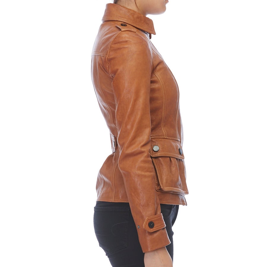 Burberry Leather Jacket at 1stDibs