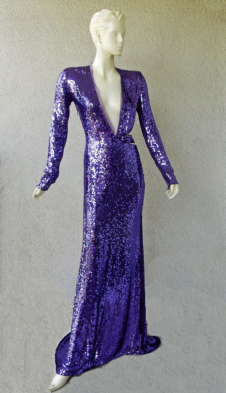Pilar Rossi Couture Violet evening gown at 1stDibs | pilar rossi ...