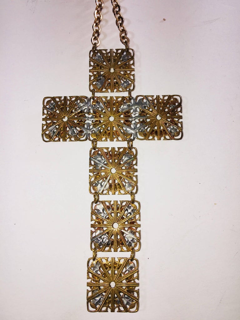 Smoky Lead Crystal Cross For Sale at 1stDibs