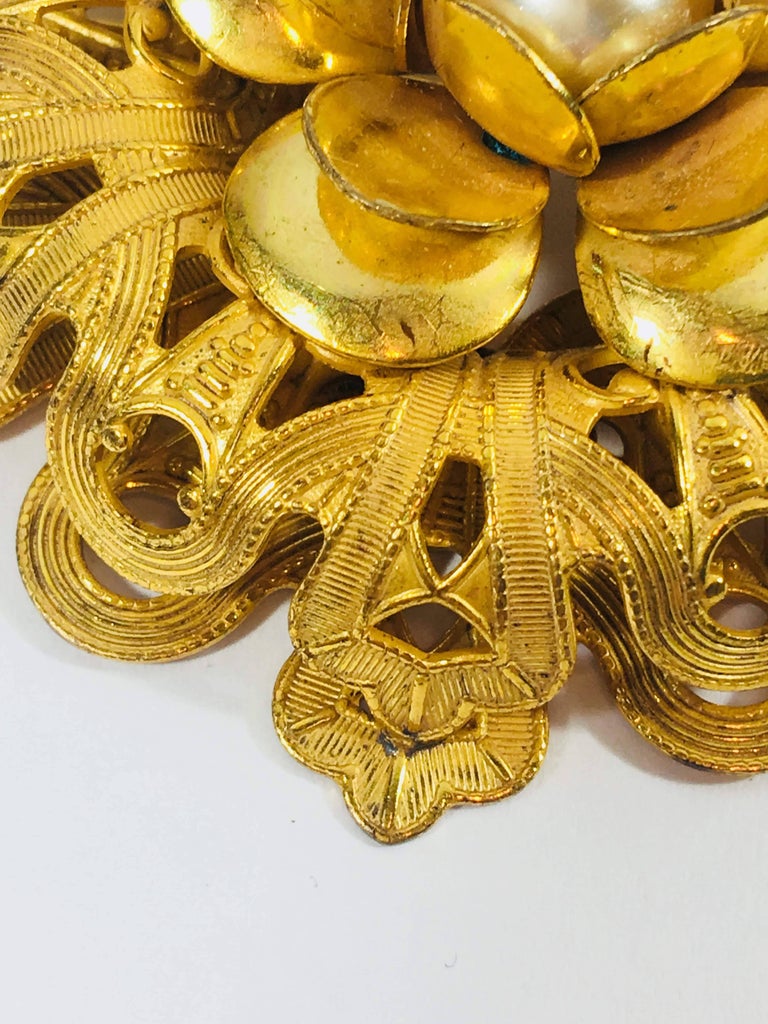 Miriam Haskell Brooch at 1stDibs