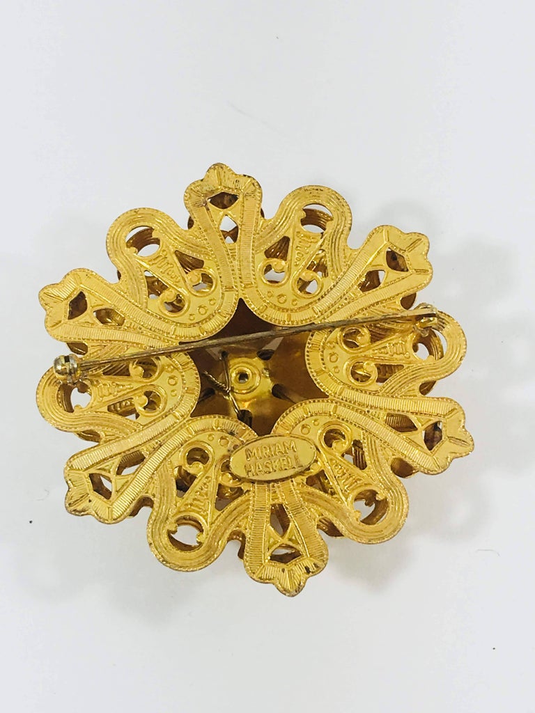 Miriam Haskell Brooch at 1stDibs