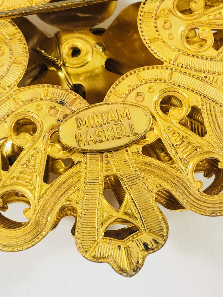 Miriam Haskell Brooch at 1stDibs