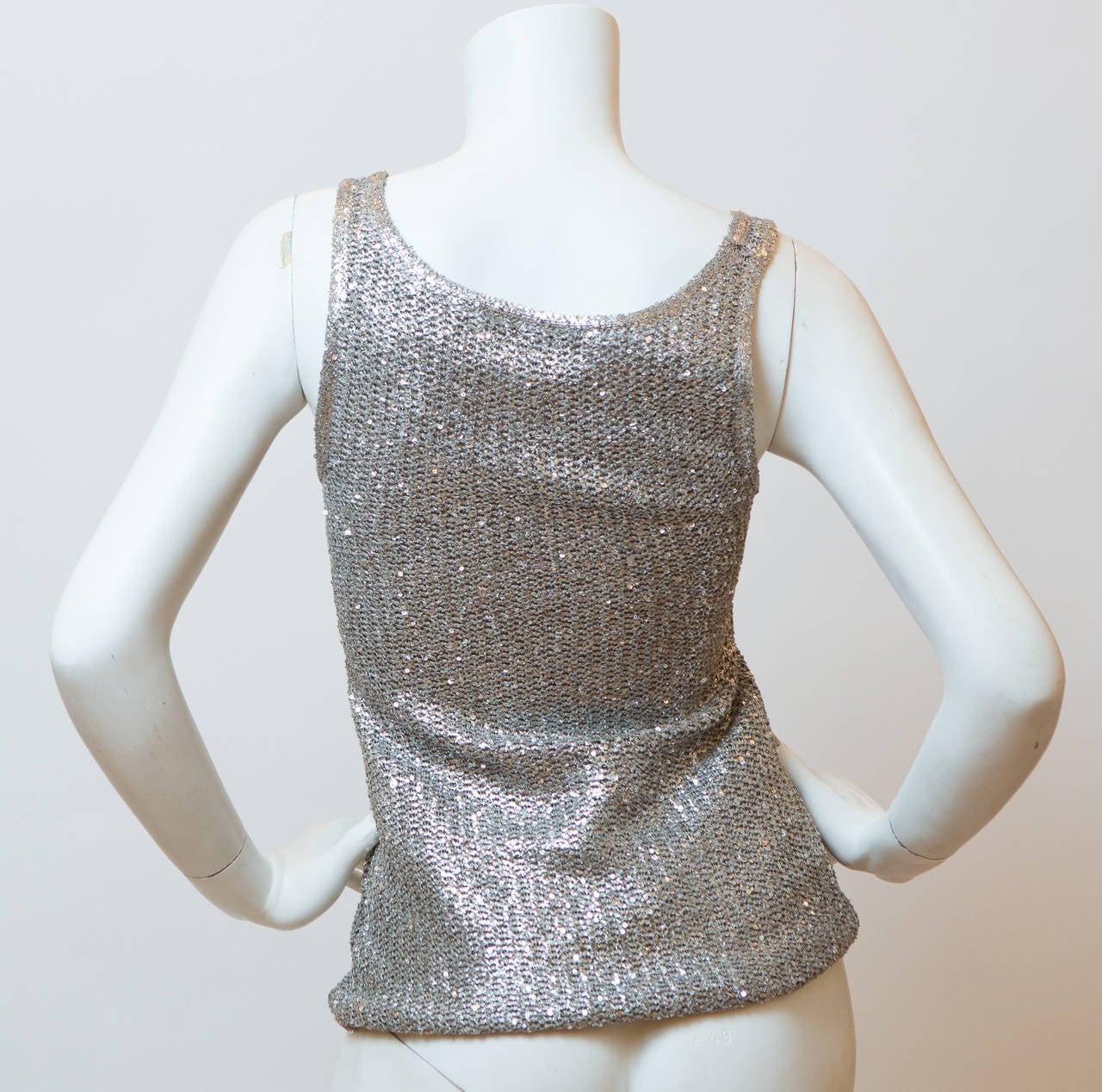 Tom Ford Silver Knit Tank Top at 1stDibs